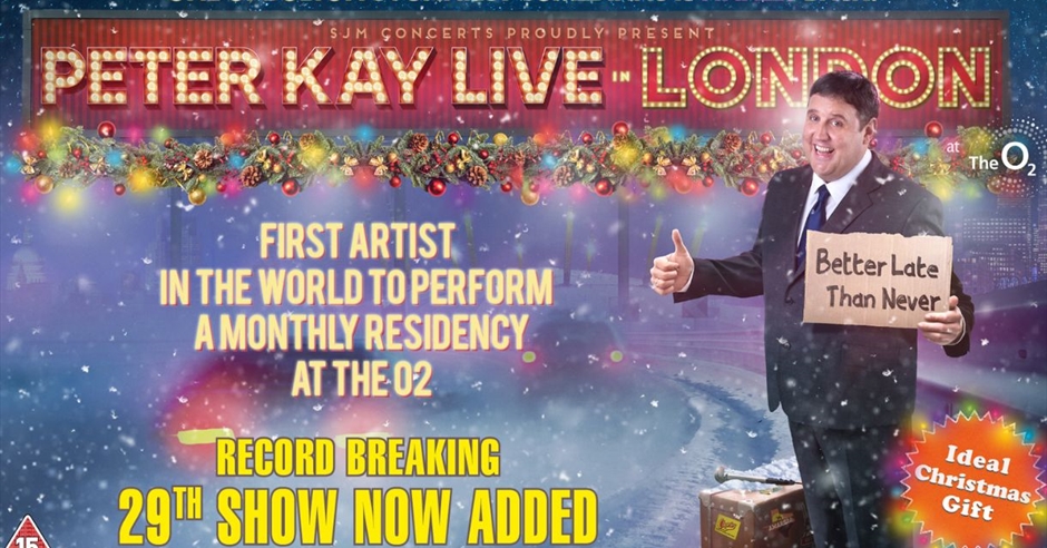 Peter Kay Live in London - Live entertainment in Greenwich Peninsula ...