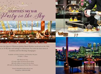 Platinum Jubilee Afternoon Tea at Eighteen Sky Bar - Afternoon / Cream ...