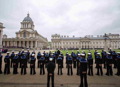 Trafalgar Day Parade with London Area Sea Cadets - Parade in Greenwich ...